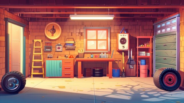 Garage Cartoon Images – Browse 37,351 Stock Photos, Vectors, and Video ...