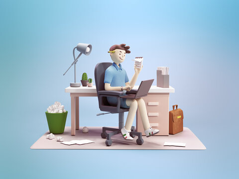 Cartoon Work From Home Images – Browse 37,197 Stock Photos, Vectors ...