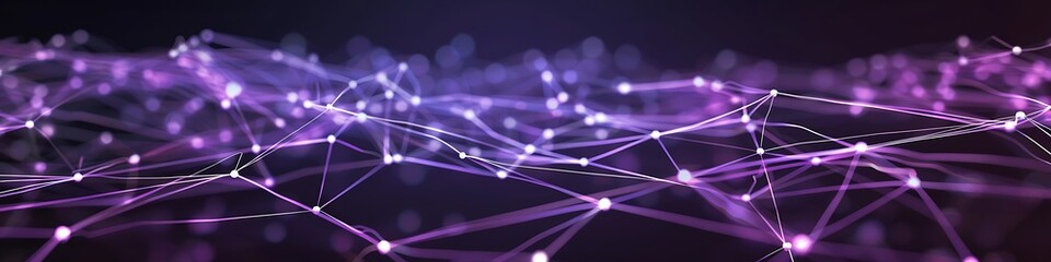 An Abstract Network Of Data Connections In Soft Lavender And Lilac 