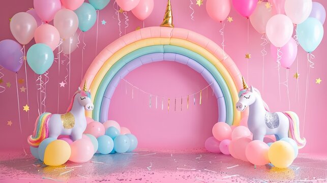 Unicorn birthday banner store