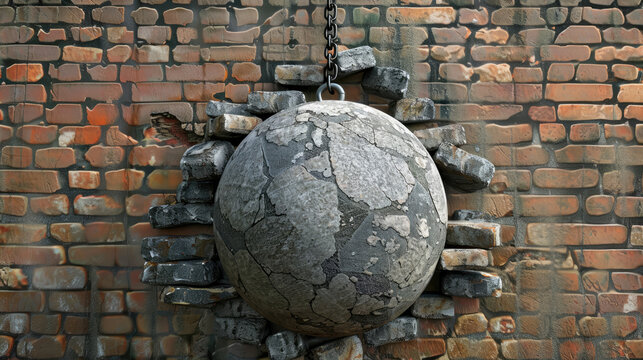 Wrecking Ball Wall Gif