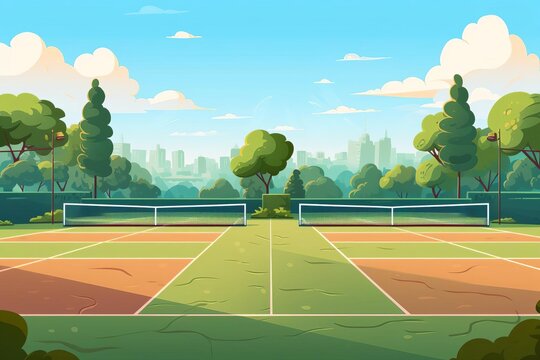 Tennis Court Cartoon Images – Browse 7,082 Stock Photos, Vectors, and ...