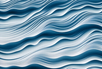 Sewing fabric with Abstract wavy pattern with blue and white gradient ...