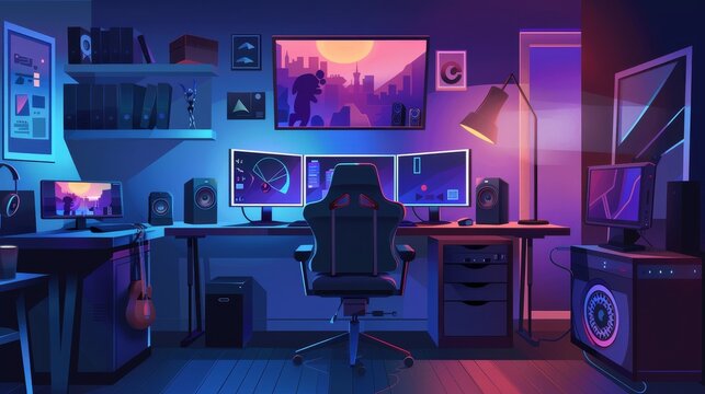 Cartoon Computer Desk Images – Browse 133,845 Stock Photos, Vectors ...