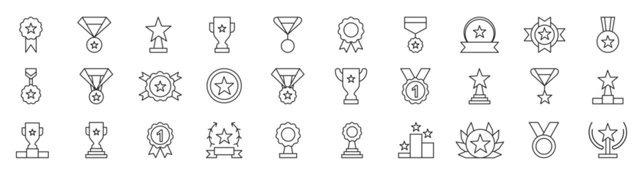 Trophy Line Icons Images – Browse 83,655 Stock Photos, Vectors, and ...