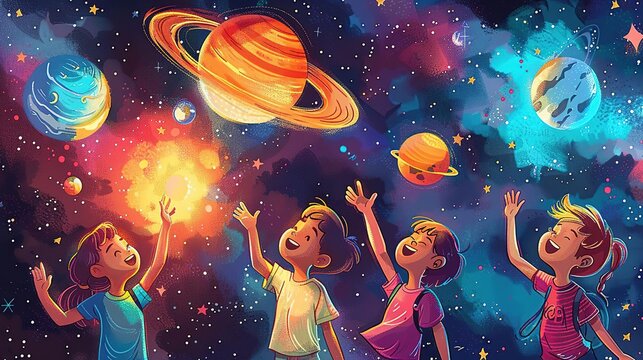 Kids Reaching For The Stars Images – Browse 4,360 Stock Photos, Vectors ...