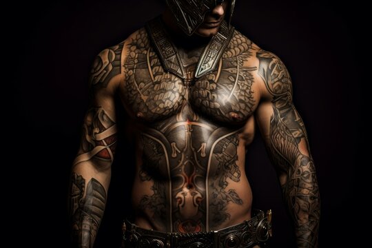 gladiator armor tattoo