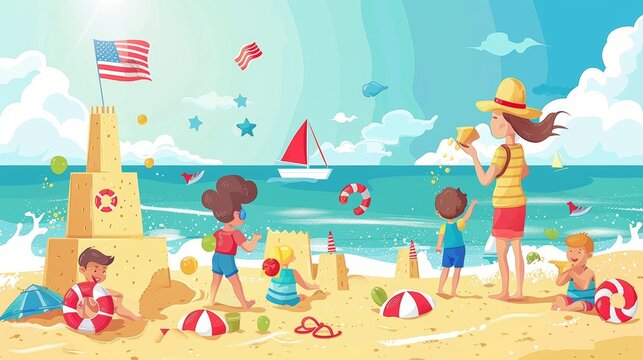 Cartoon Beach Scene Images – Browse 81,884 Stock Photos, Vectors, and ...