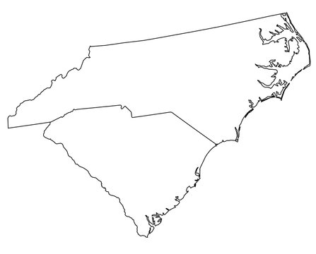 North And South Carolina Map Images – Browse 1,169 Stock Photos ...