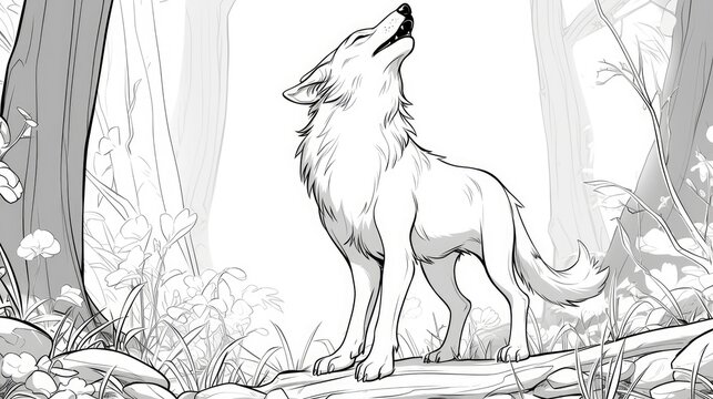 Wolf Howling Outline Images – Browse 3,872 Stock Photos, Vectors, and ...