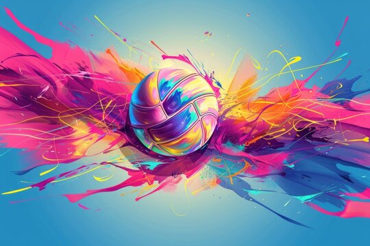 Colorful Volleyball Ball Backgrounds