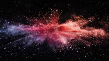 Glowing purple fractal pattern illuminates space backdrop generated by ...