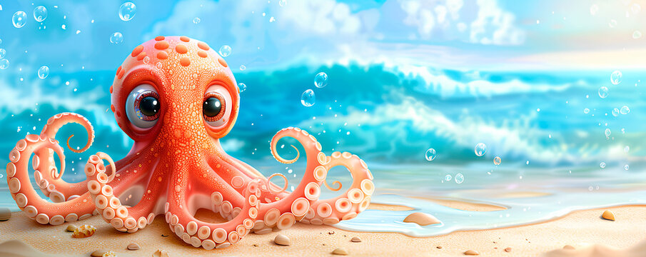 Octopus Cartoon Images