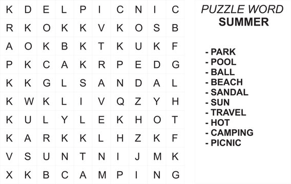 Summer Word Search Images – Browse 1,296 Stock Photos, Vectors, and ...