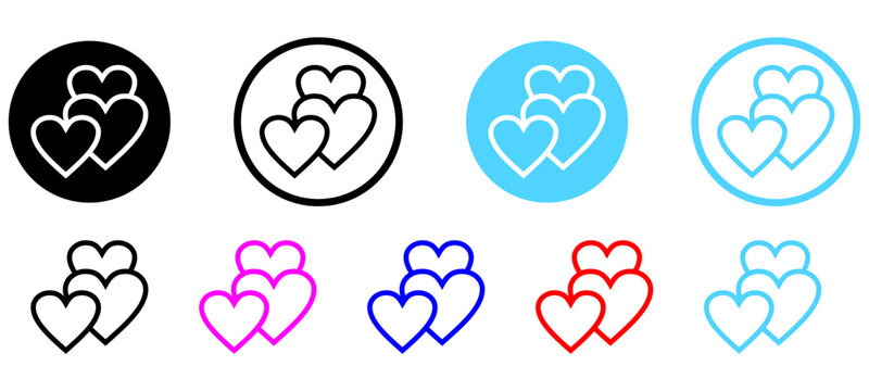 Two Hearts Outline Images – Browse 21,780 Stock Photos, Vectors, and ...