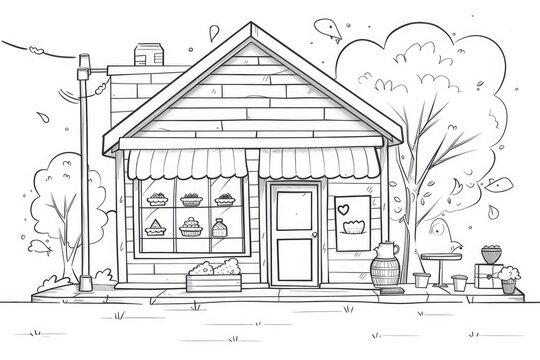 Storefront Line Drawing Images – Browse 6,783 Stock Photos, Vectors ...