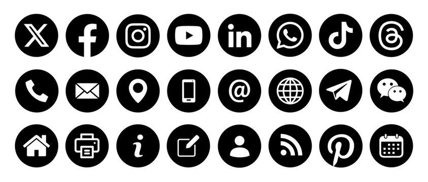 Facebook Icon Black And White Vector