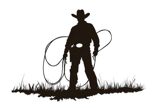 Cowboy Outline Clip Art