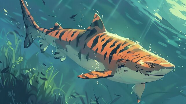 Tiger Shark Cartoon Images – Browse 7,754 Stock Photos, Vectors, and ...