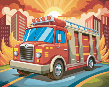 "Fire Engine Vector" Images – Browse 113 Stock Photos, Vectors, and ...