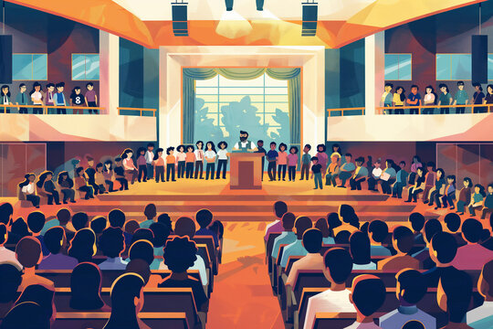 School Assembly Images – Browse 10,686 Stock Photos, Vectors, and Video ...