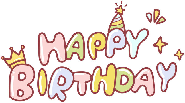 Happy Birthday Logos Clip Art