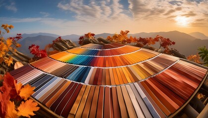 color palette of paints swatches