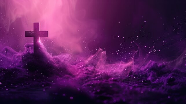 Purple Cross Wallpaper