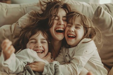 Siblings share a heartwarming joyful moment, full of energy and ...