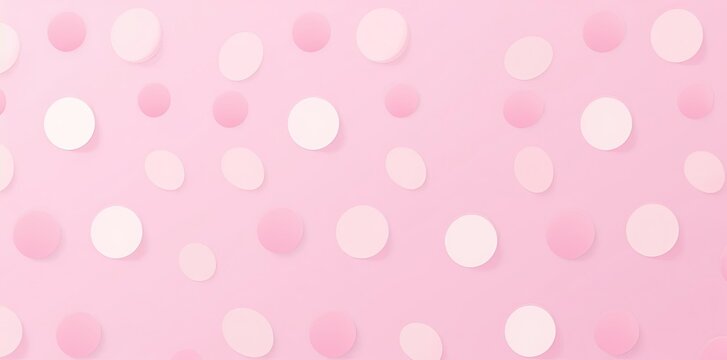 Pink And White Dots Background