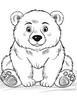 Bear Clip Art Black And White