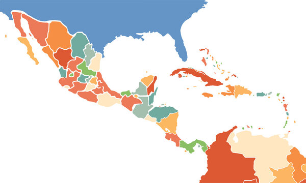 Template Mexico Central America Map Mexico And Central America Map