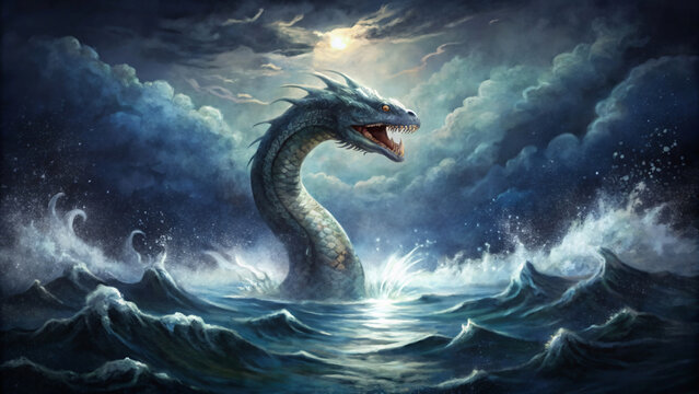 Giant Sea Serpent Drawing