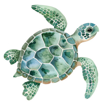 Colorful Turtles Clipart