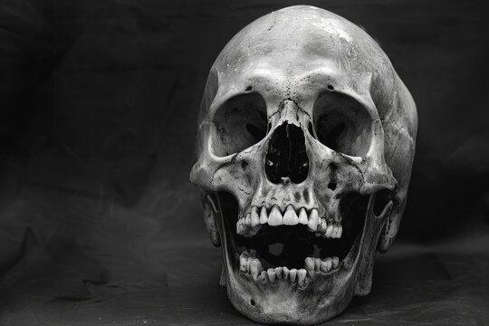 Human Skull Mouth Open