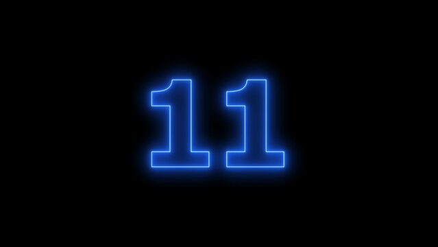 Blue Number 11