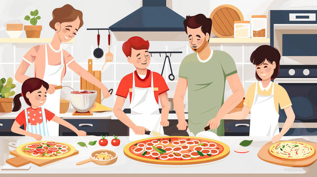 Family Making Pizza Images – Browse 6,928 Stock Photos, Vectors, and ...