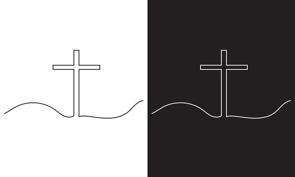 Half Dollar Clipart Black And White Cross