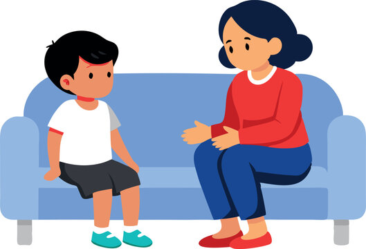 Parents And Children Talking Clip Art