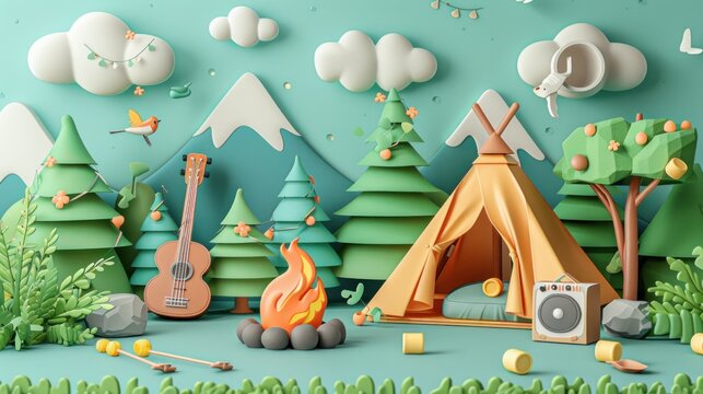 Summer Camp Activities Clip Art