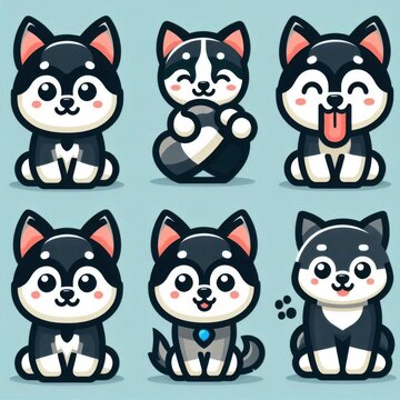 Husky Cartoon Images – Browse 36,383 Stock Photos, Vectors, and Video ...