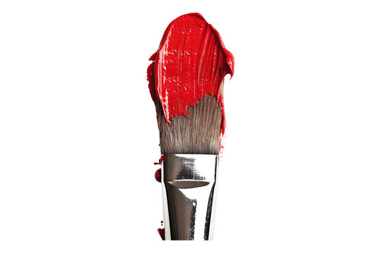 Paintbrush Painting Red