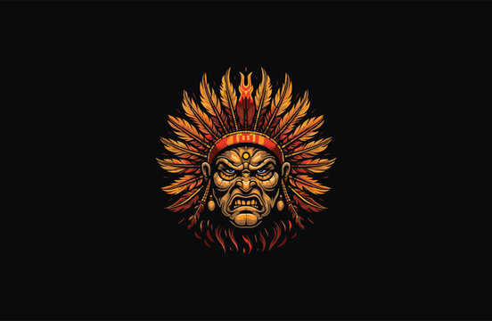 Indian Warrior Head Images – Browse 13,936 Stock Photos, Vectors, and ...