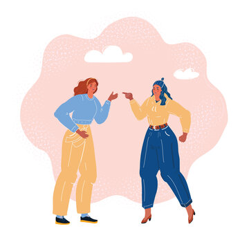 Two Women Talking Cartoon Images – Browse 9,403 Stock Photos, Vectors ...