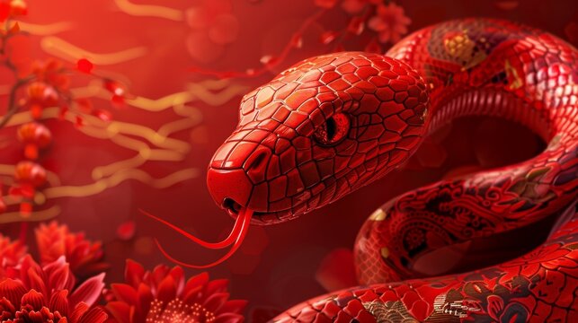 Red Snake Wallpaper Chinese Snake Stock Photos, Images And Backgrounds