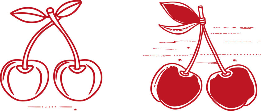 Cherry Line Drawing Images – Browse 62,234 Stock Photos, Vectors, and ...