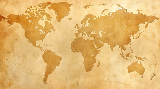 Antique World Map Desktop Wallpaper