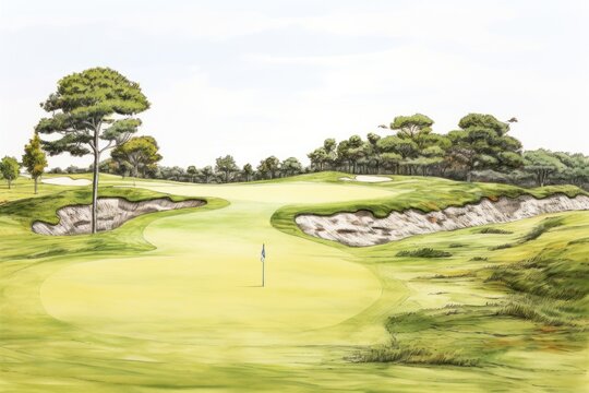 Golf Course Drawing Images – Browse 38,727 Stock Photos, Vectors, and ...