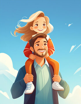 Piggyback Cartoon Images – Browse 1,205 Stock Photos, Vectors, and ...