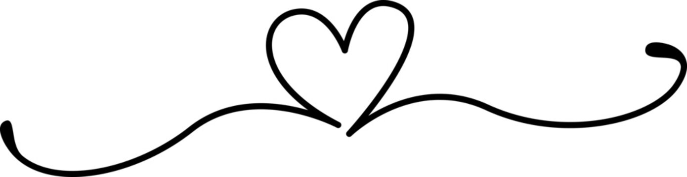 Fancy Underline Hearts